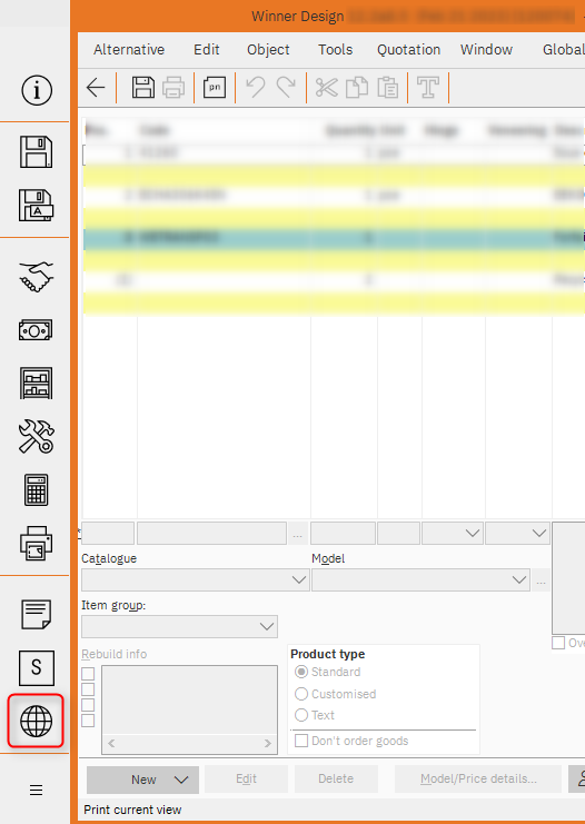 External applications shortcuts – Winner Bizz