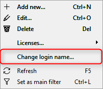 How to change your login name – Winner Bizz