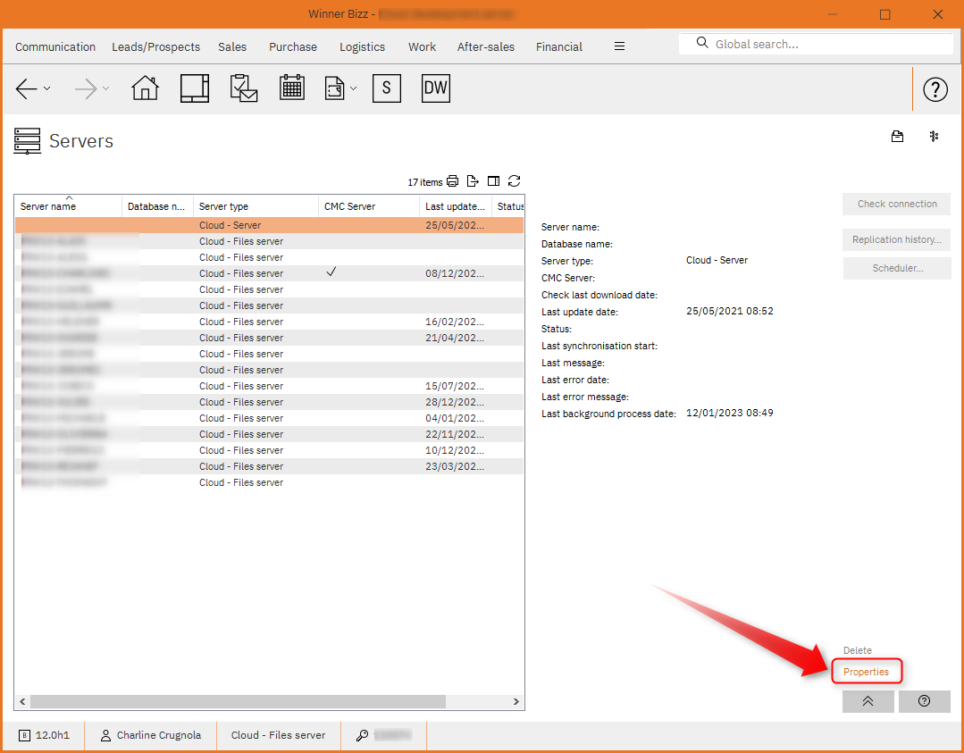 Change the location of the CMC database – Winner Bizz