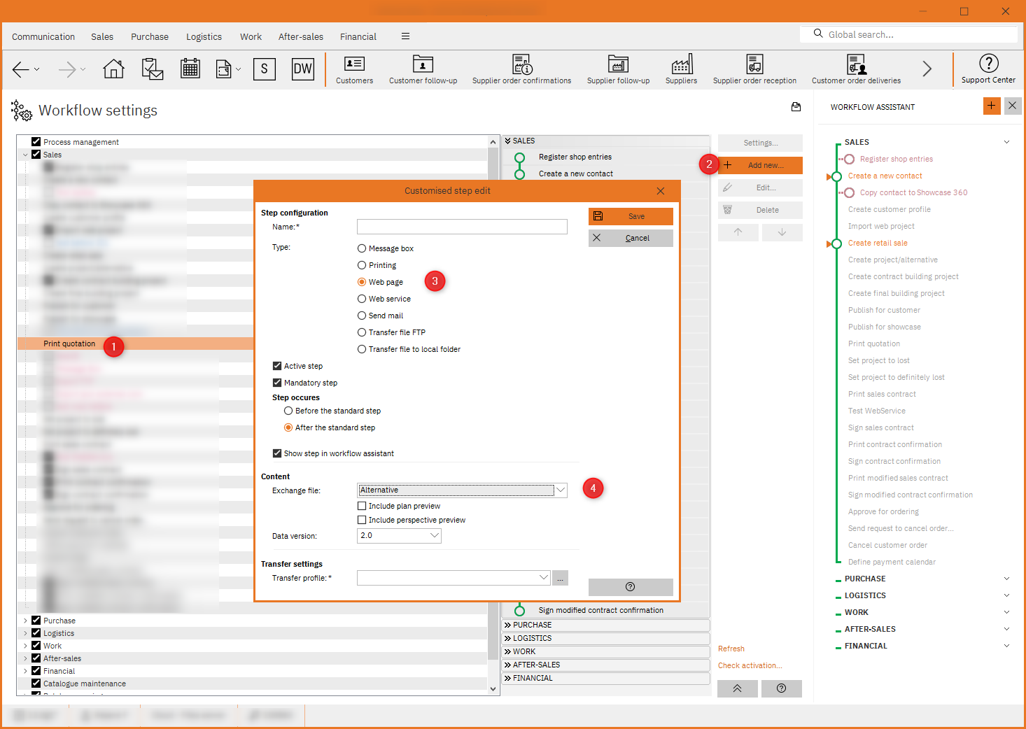 Alternative import and export to third party via Web page – Winner Bizz